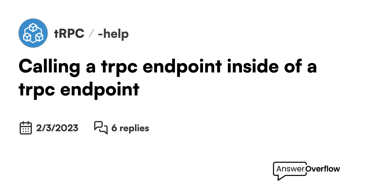 Calling a trpc endpoint inside of a trpc endpoint - tRPC
