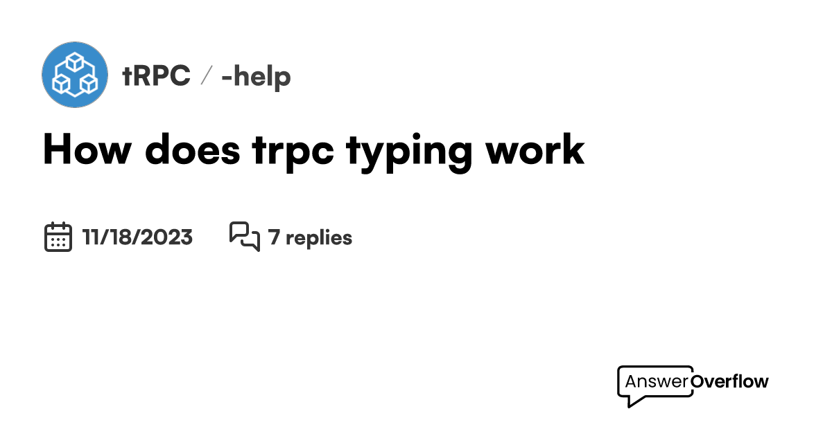 How does trpc typing work - tRPC