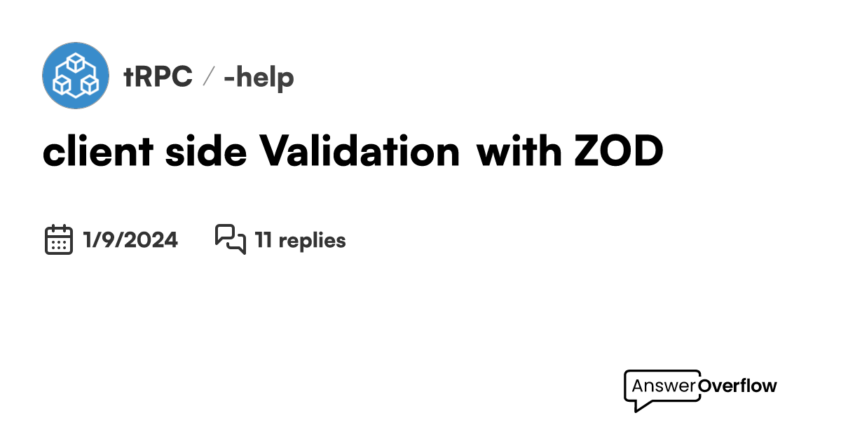 client side Validation with ZOD - tRPC