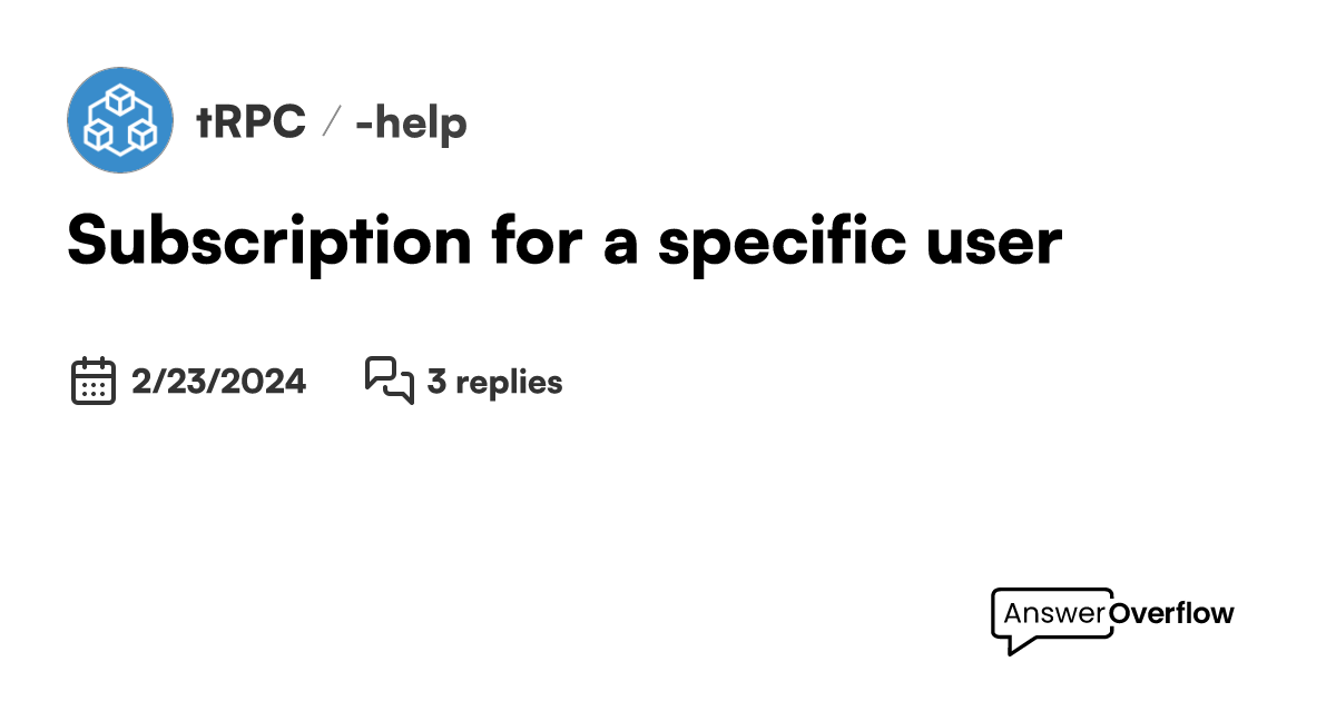 Subscription for a specific user - tRPC