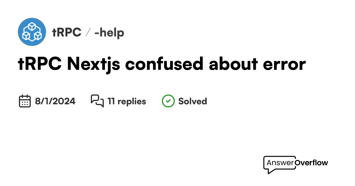 tRPC & Next.js confused about error - tRPC