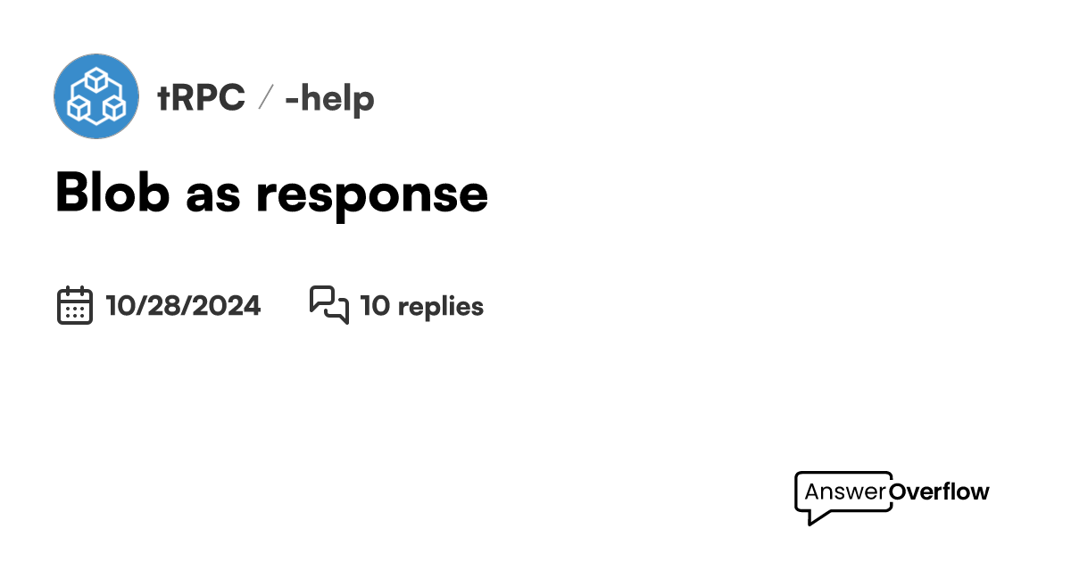 Blob as response - tRPC